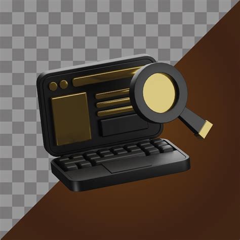 Premium Psd Laptop Magnifying Glass