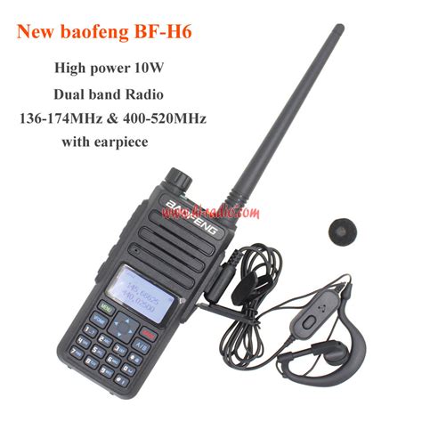 Baofeng BF H6 10W U V Dual Band Tri Power Two Way Radio Walkie Talkie