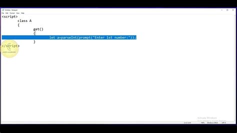 Javascript Class User Input Codelearning Youtube