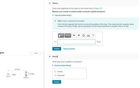Solved Part A What Is The Magnitude Of The Torque On The Chegg