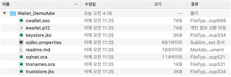 Sql Developer의 Adw 연결하기 오라클 클라우드 사용자 가이드