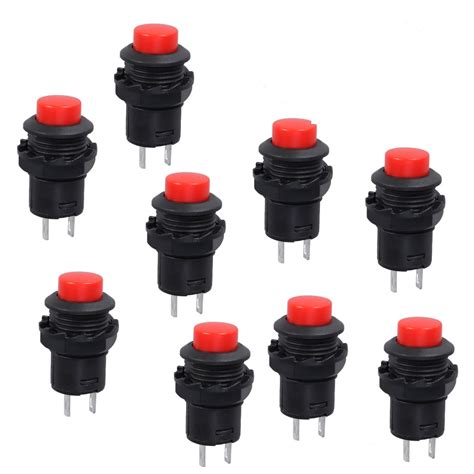 10 Pcs Spst Push Button Toggle Switch Electric Switches Led Dimmer