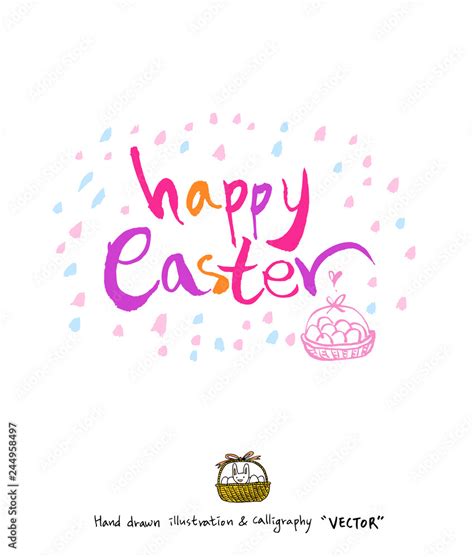 부활절 손으로 그린 부활절 일러스트 Stock Vector Adobe Stock