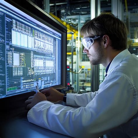 An Industrial Engineer Optimizing A Manufacturing Process Using