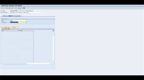 Create Lock Object In Abap Enqueue And Dequeue Youtube