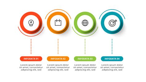 4 단계 옵션 부품 또는 프로세스가있는 인포 그래픽을위한 서클 개념 비즈니스 데이터 시각화 0명에 대한 스톡 벡터 아트 및 기타 이미지 Istock