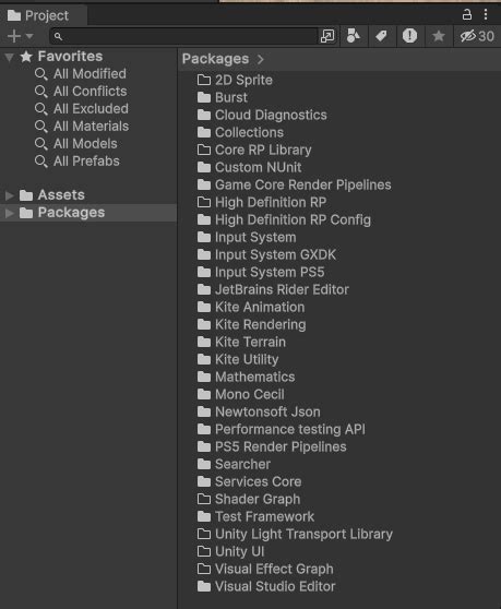 random packages showing up as empty in project view unity engine