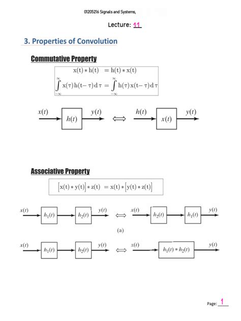 Lecture11 Convolution Properties Pdf