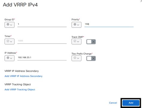 Configure Service Side VRRP On Cisco IOS XE Catalyst SD WAN Edges Cisco