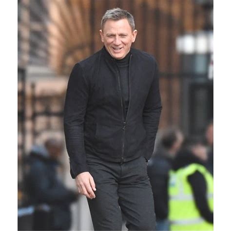Spectre James Bond Suede Jacket Daniel Craig Black Jacket