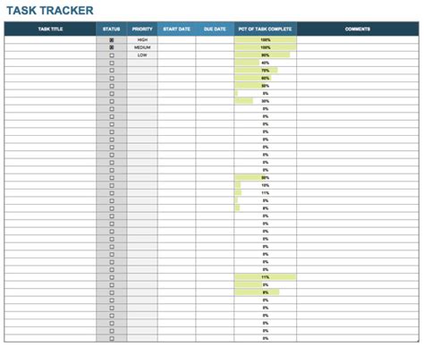 Employee Task Tracking Template — Db
