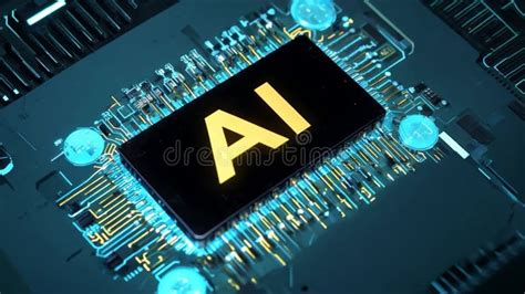 Futuristic Circuit Board Integration Of Artificial Intelligence Generative Ai Stock Footage