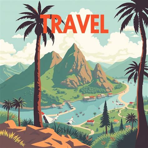 Travel Poster Concept Premium Ai Generated Image