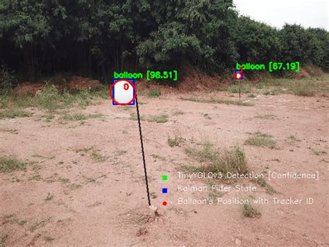 Balloon Detection And Tracking The Confidence Level Of Each Detection