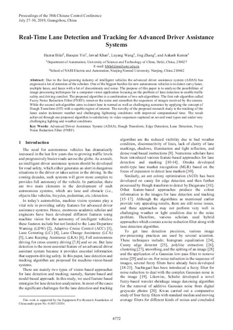 Pdf Real Time Lane Detection And Tracking For Advanced Driver Assistance Systems