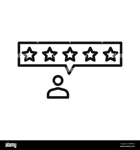 Customer Product Rating Icon Black Line Art Vector In Black And White Outline Set Collection