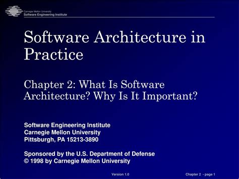 Ppt Software Architecture In Practice Chapter 2 What Is Software