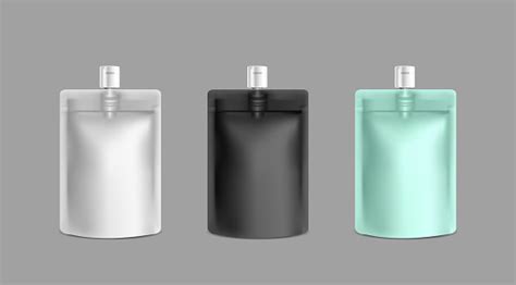 크래프트 페이퍼 호일 가방 음식 스탠드 업 파우치 로고용 모형 템플릿입니다 0명에 대한 스톡 벡터 아트 및 기타 이미지 0명 3차원 형태 가방 Istock