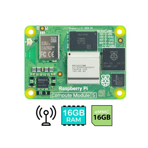 Raspberry Pi Cm5 With Wireless Pick Ram And Emmc