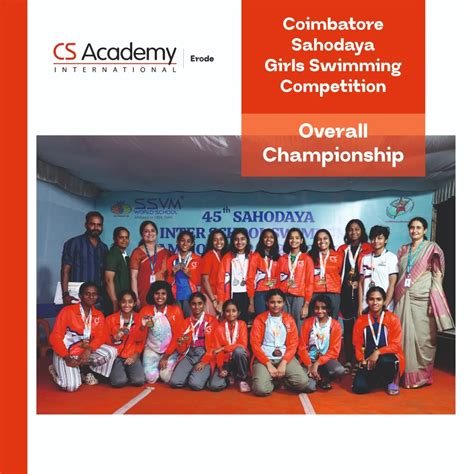 Cs Academy The Swimming Team Of Cs Academy Erode