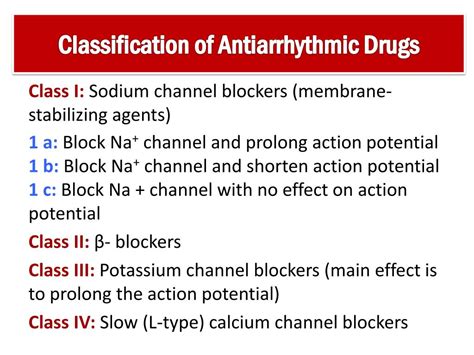 What Are The 4 Classes Of Antiarrhythmic Drugs At Stacey Fox Blog