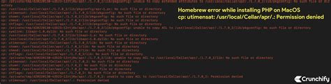 Getting Permission Denied Error While Executing Macos Homebrew Command