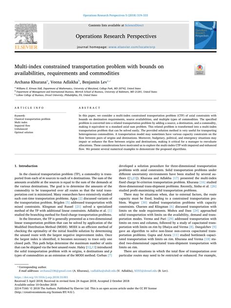 pdf multi index constrained transportation problem with bounds on availabilities requirements