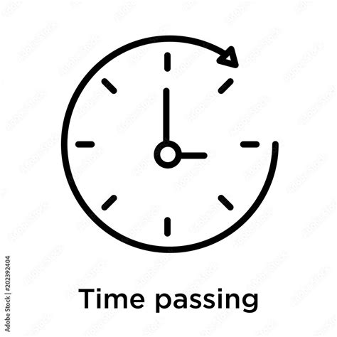 Time Passing Icon Isolated On White Background Stock Vector Adobe Stock