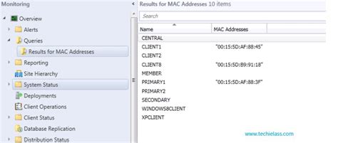 Configmgr Query For Mac Addresses