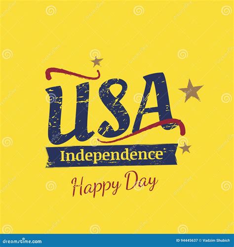 4 De Julio Tipografía Del Grunge Día De La Independencia De Los Estados