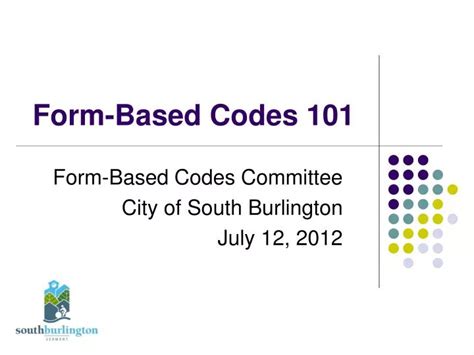 Ppt Form Based Codes 101 Powerpoint Presentation Free Download Id