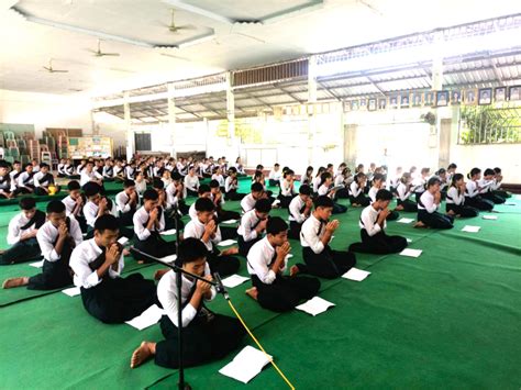 ရွှေဂွန်းကျေးရွာ အခြေခံပညာအထက်တန်းကျောင်း၌ ဓမ္မစကြာ၊ ပဌာန်းနှင့်ပရိတ်ကြီး ၁၁ သုတ် ရွတ်ဆိုပြိုင်ပ