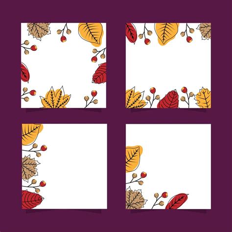 Autumn Leaves Banners Set 670004 Vector Art At Vecteezy