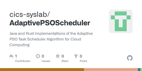 Github Cics Syslab Adaptivepsoscheduler Java And Rust