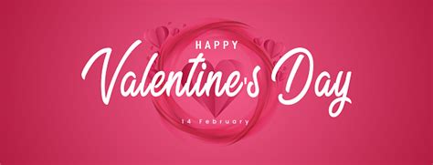 행복한 발렌타인 데이 텍스트 벡터 일러스트의 심장 종이 컷과 타이포그래피와 핑크 발렌타인 데이 배경 벽지 전단지 초대 포스터 브로셔 배너 휴일 2월에 대한 스톡 벡터 아트