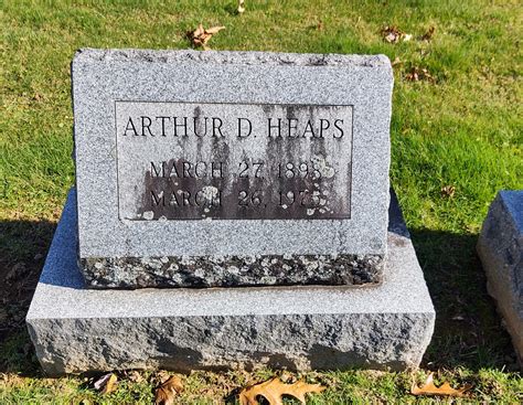 Arthur Dewey Heaps 1898 1975 Memorial Find A Grave