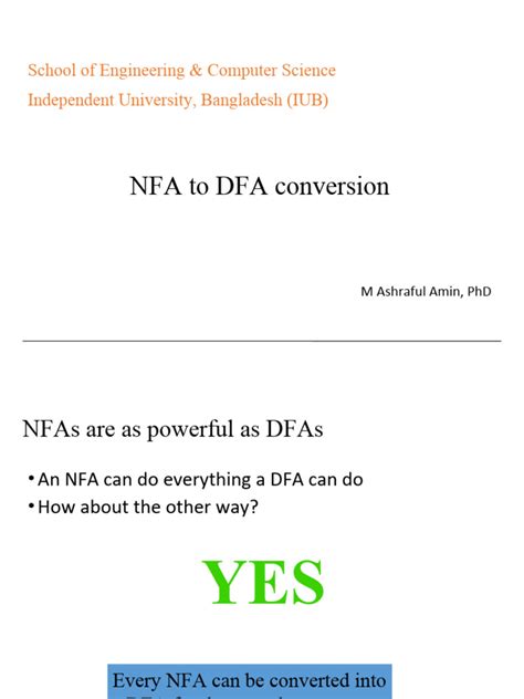 Automata Lecture 05 Nfatodfa Pdf Applied Linguistics Computing