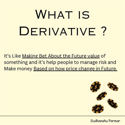 Derivatives Understanding Derivates What Is Derivative Its Like Making Bet About The