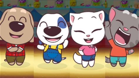 Talking Tom Candy Run Gameplay Ben Vs Hank Vs Angela Vs Tom 26 Youtube