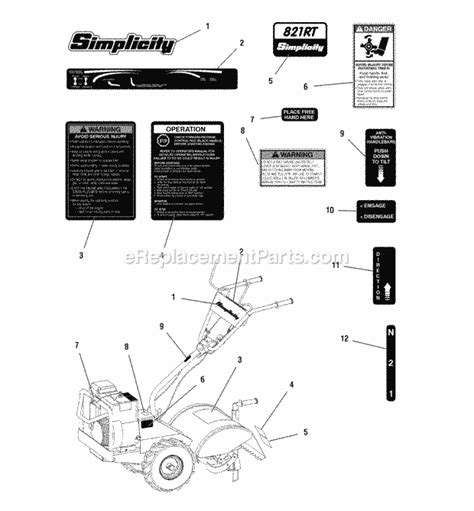 Simplicity 821rt 8hp Rear Tine Tiller 1693207