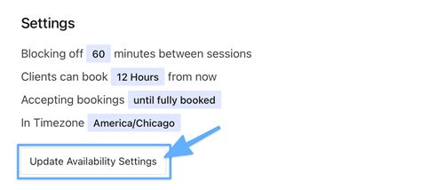 Set Your Availability Session Help