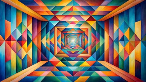 Optical Symphony A Visual Exploration Of Geometric Perception Generative Ai Stock Illustration