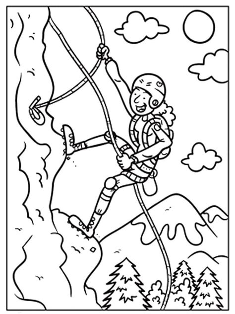 Climbing Coloring Pages Coloringlib