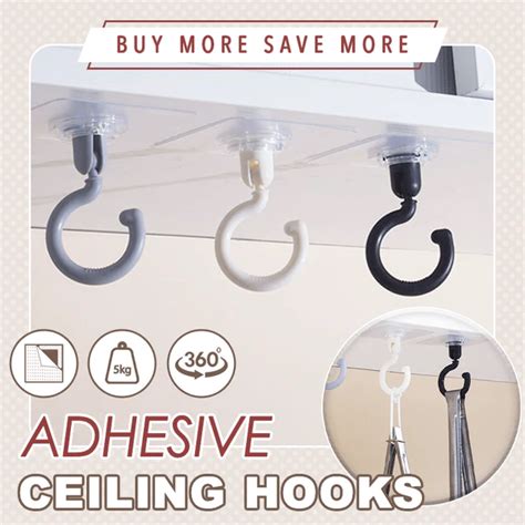 Powerful Adhesive Ceiling Hooks W I Z Z G O O C O M