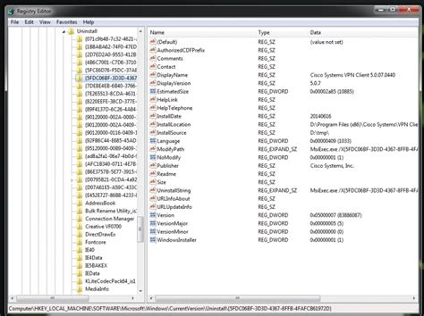 Cannot Uninstall Cisco Vpn Client 50 On Windows 7