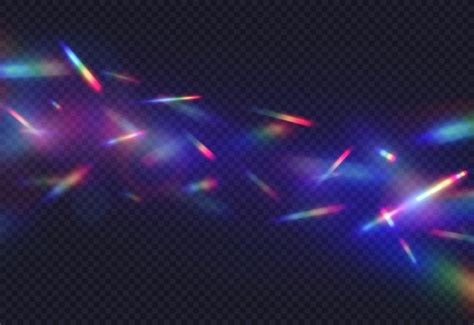 빛의 굴절 현실적인 배경 프리미엄 벡터