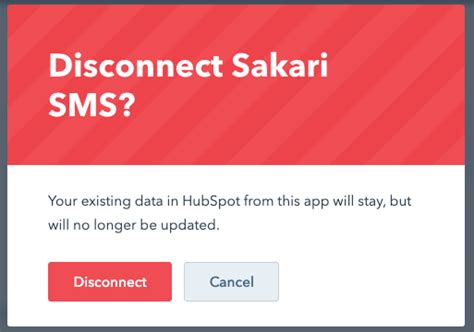 Disconnect The Hubspot Integration Sakari Support Center