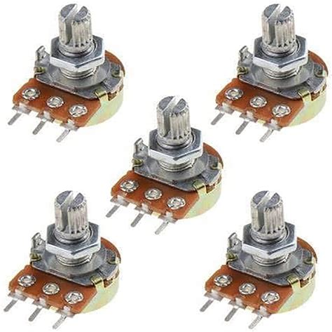 Ernzi 50pcs Wh148 15mm Linear Potentiometers 100k 1m Ohm Variable Resistors Shaft