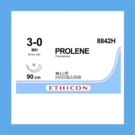 Ethicon Prolene Suture Polypropylene Monofilament 36mm Taperpoint Size 3 0 Expires 12 31
