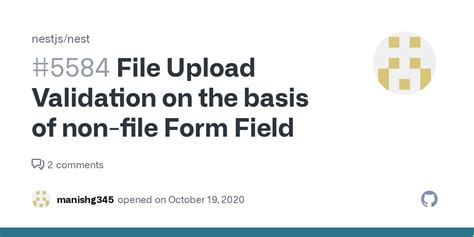 File Upload Validation On The Basis Of Non File Form Field · Issue